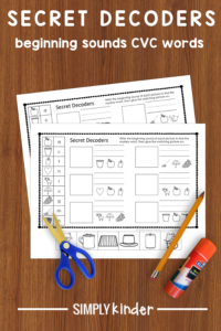 Beginning Sounds: Free Secret Decoders - Simply Kinder