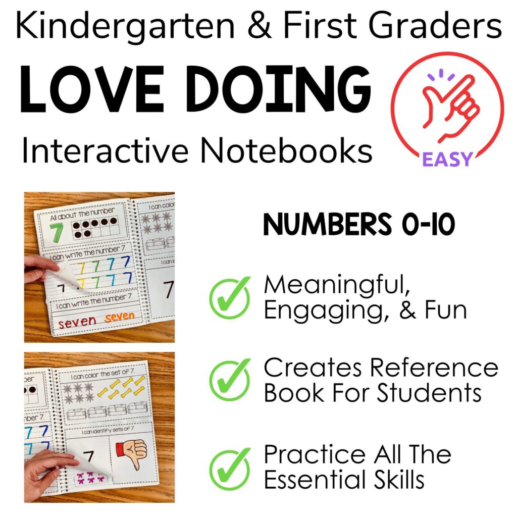 Easy Numbers Interactive Notebook - Simply Kinder