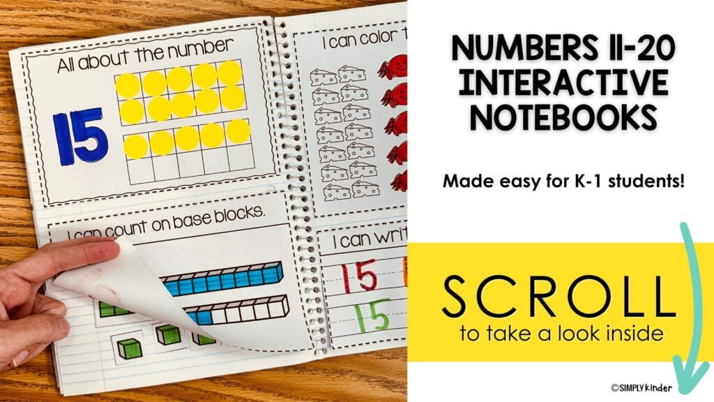 Counting Teens Interactive Notebook - Simply Kinder