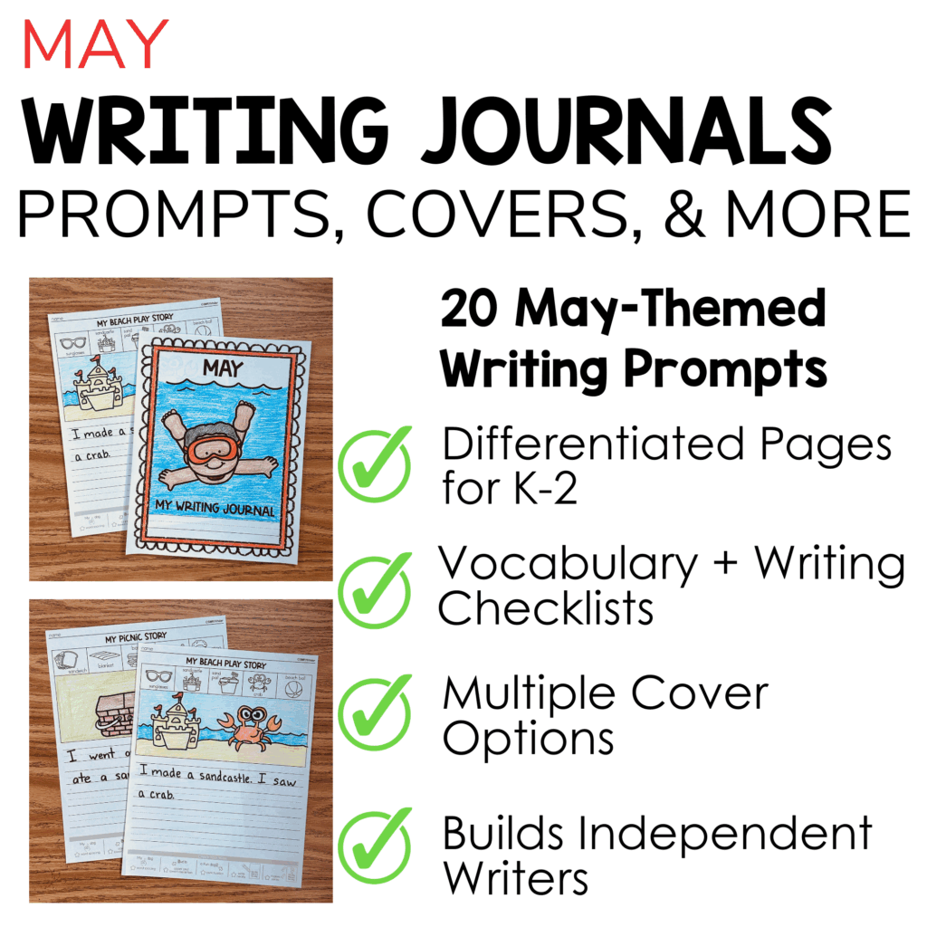 May Writing Prompts, Kindergarten, 1st & 2nd Grade, Vocabulary ...