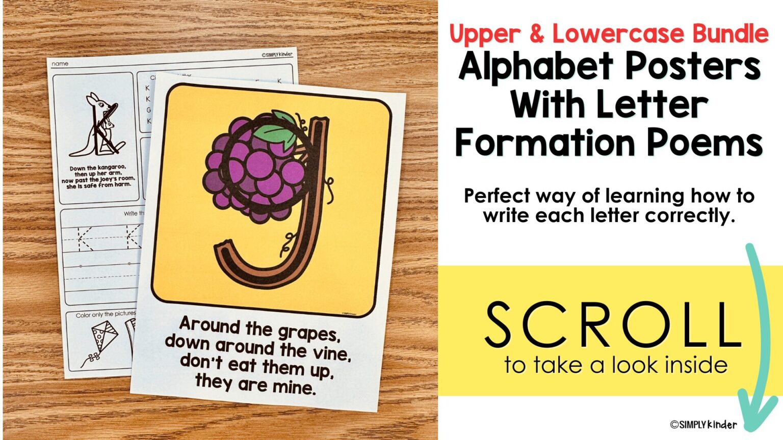 Alphabet Poems & Posters, Alphabet Formation Worksheets, Writing ...