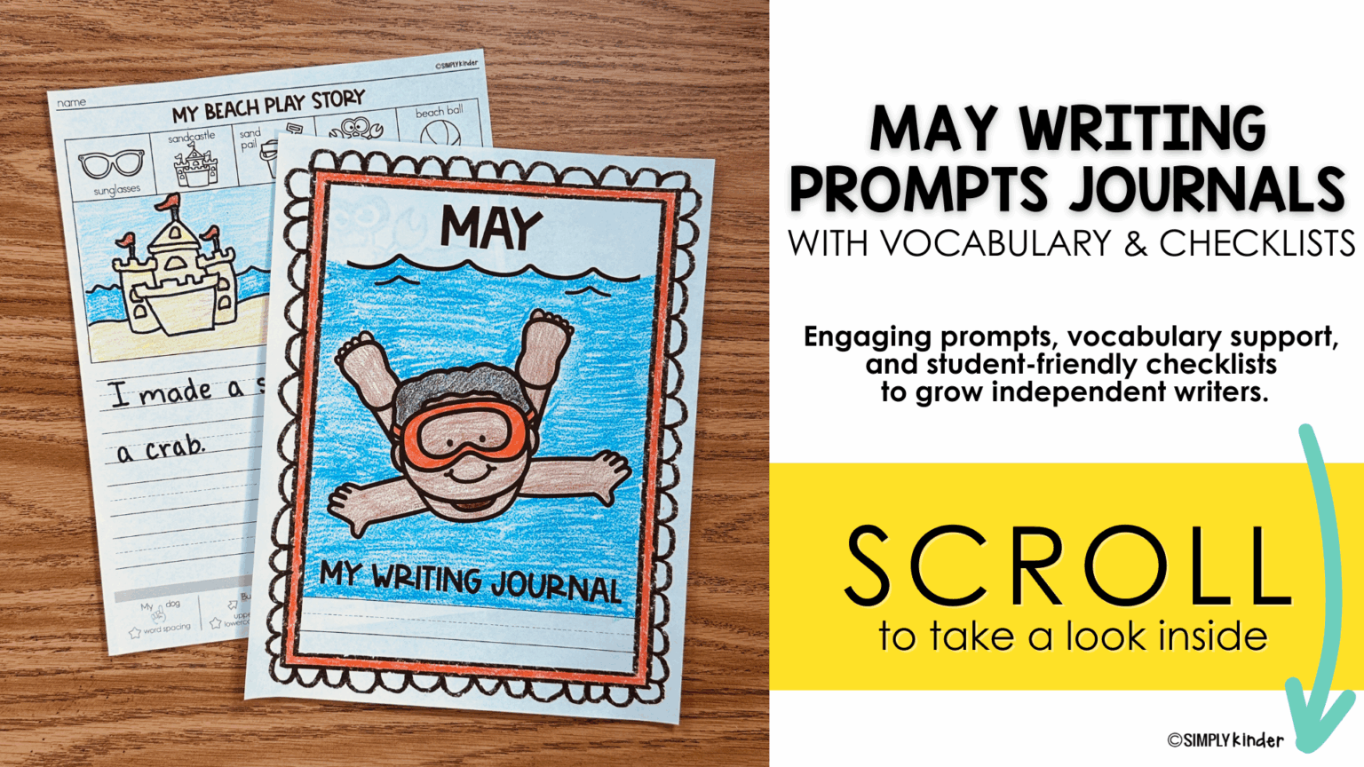 May Writing Prompts, Kindergarten, 1st & 2nd Grade, Vocabulary ...