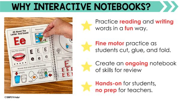 Alphabet Interactive Notebook Activities for Kindergarten & Preschool ...