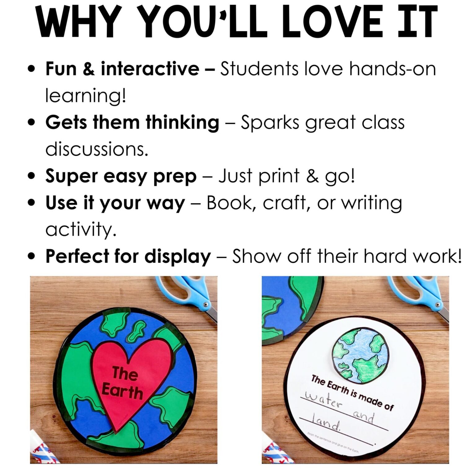 Earth Day Activities Kindergarten, Interactive Book, Earth Day Craft ...