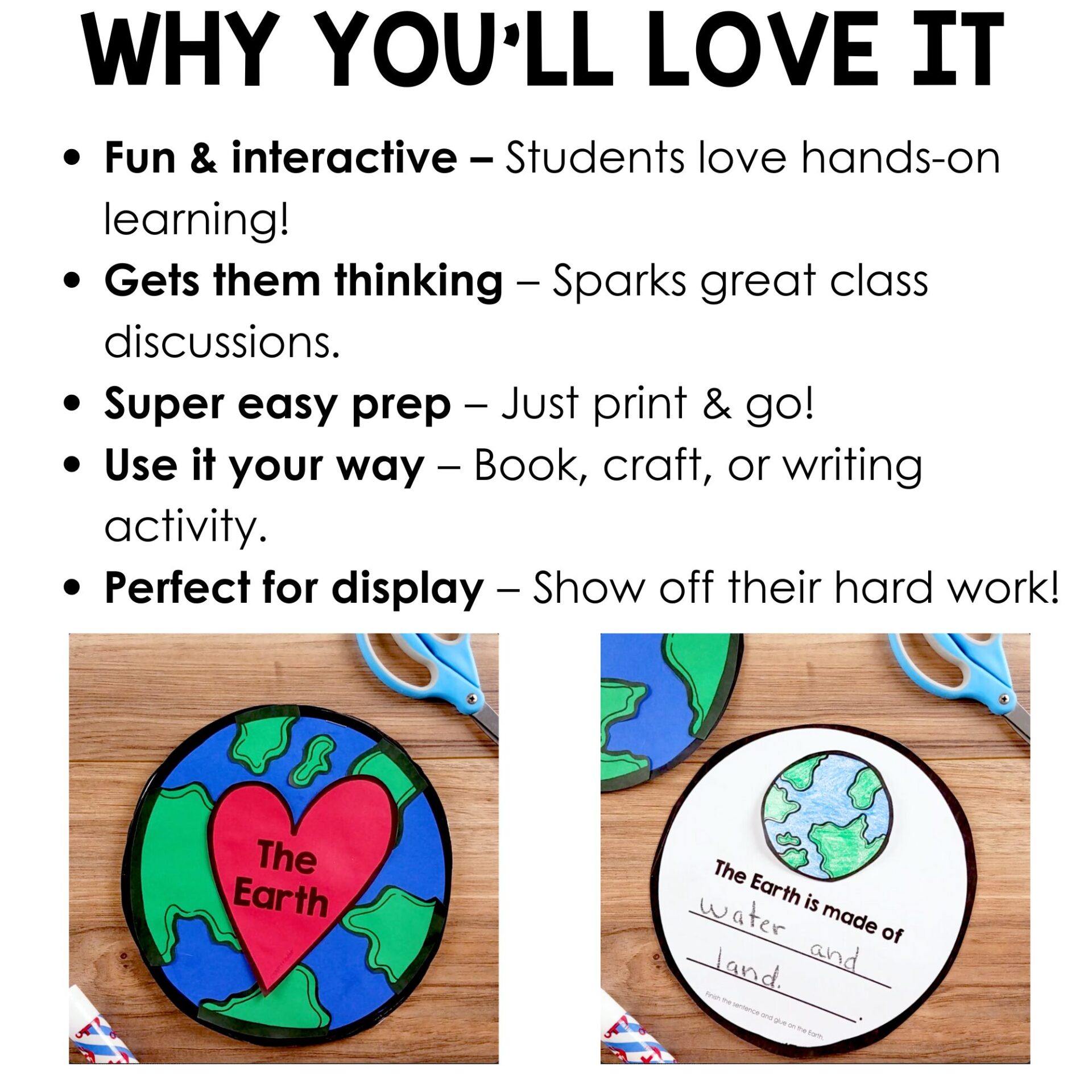 Earth Day Activities Kindergarten, Interactive Book, Earth Day Craft ...