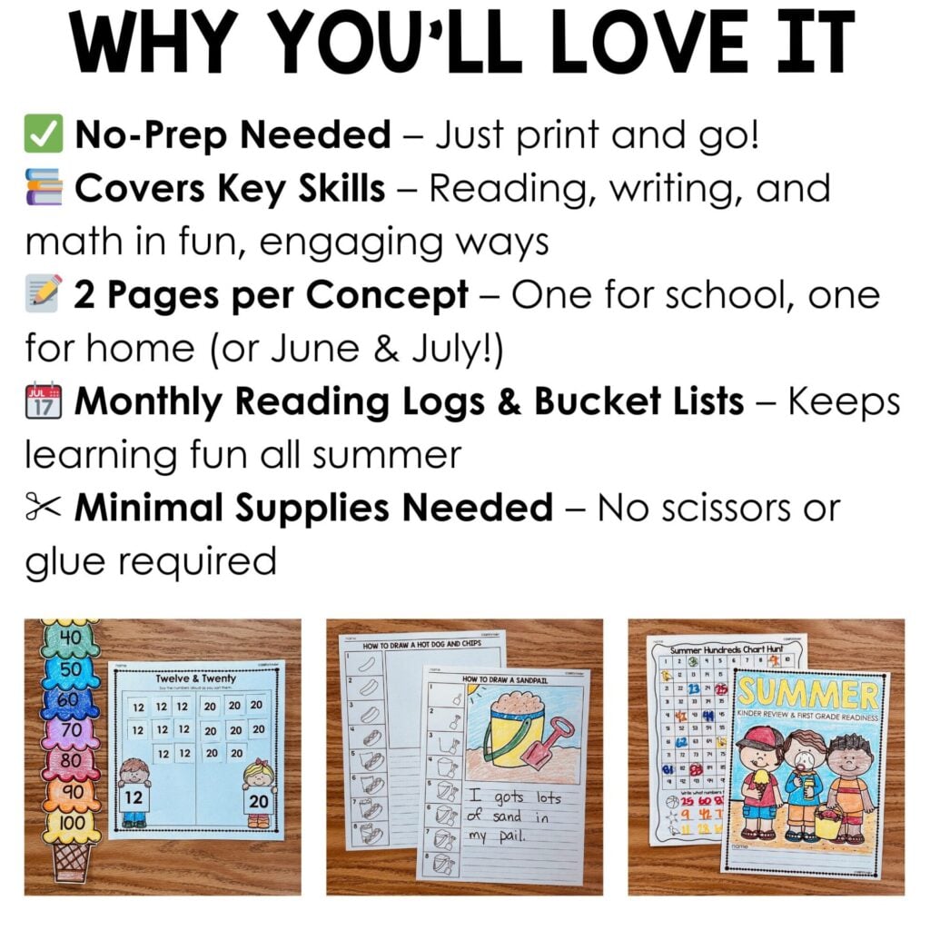 Summer Packet for Kindergarten - Summer Review Packet Kindergarten ...
