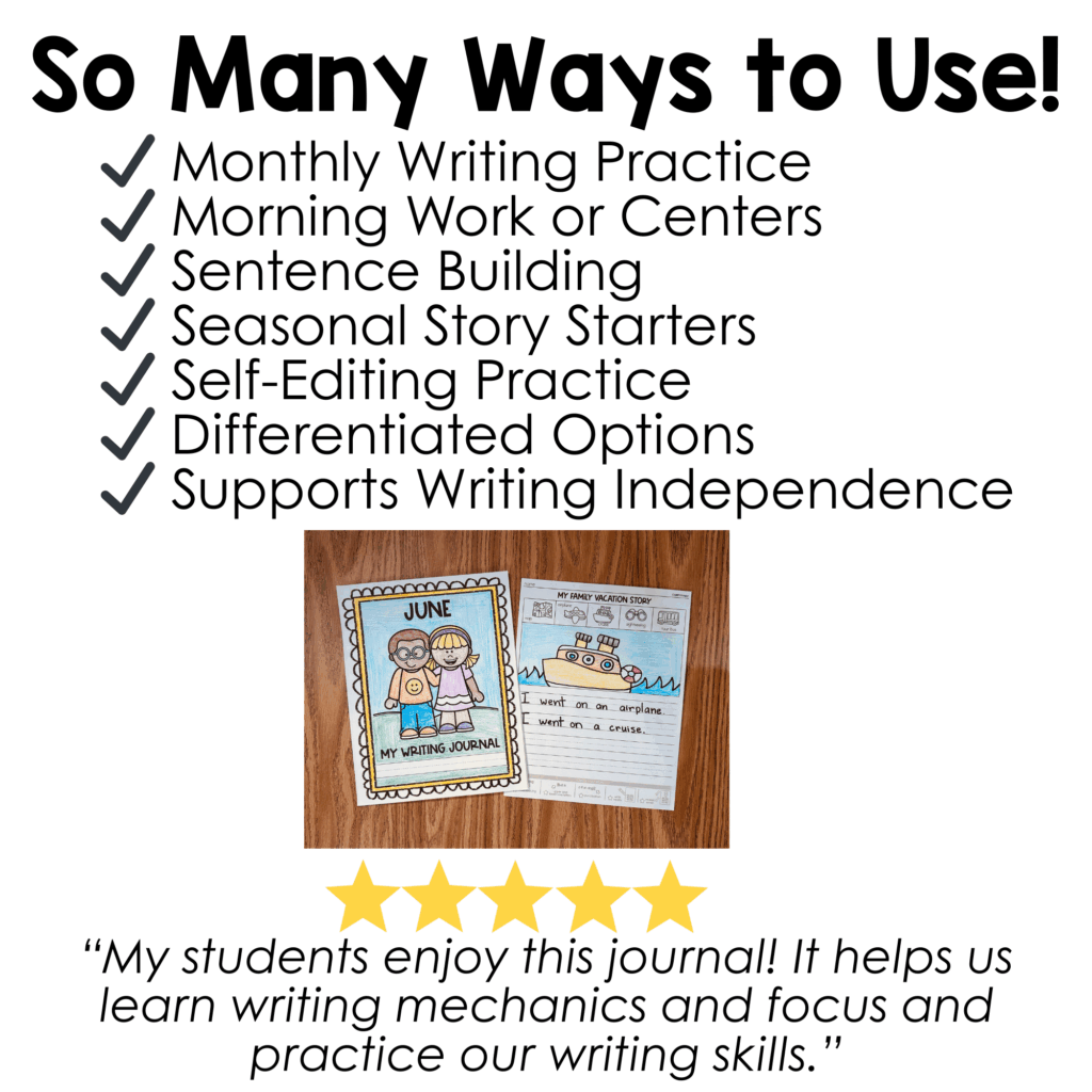 June Writing Prompts, Kindergarten, 1st & 2nd Grade, Vocabulary ...