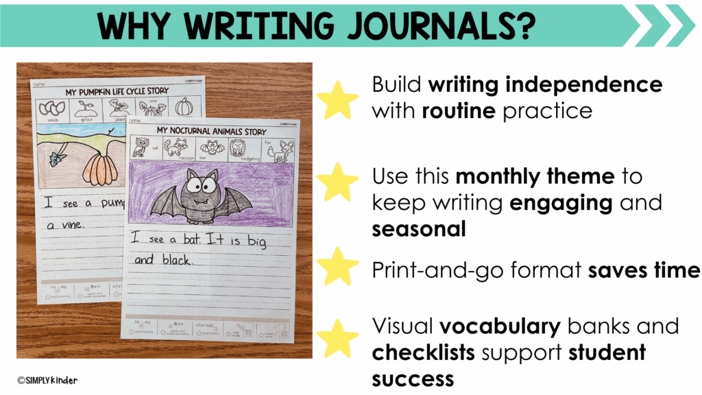 October Writing Prompts, Kindergarten, 1st & 2nd Grade, Vocabulary ...
