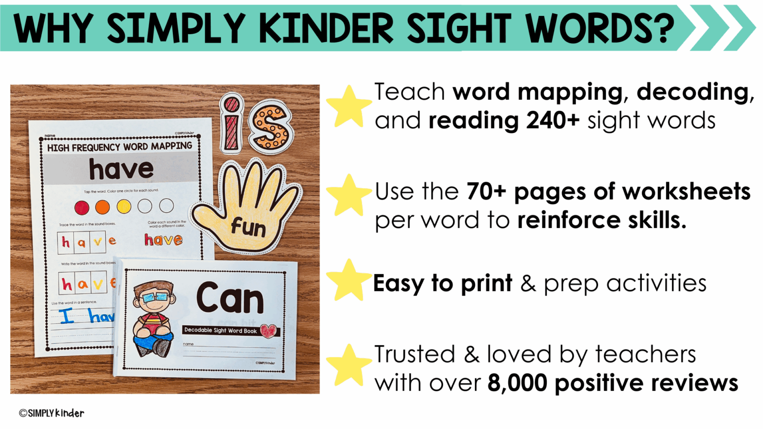 Sight Words Practice, Activities, Worksheets, Books, Kindergarten ...