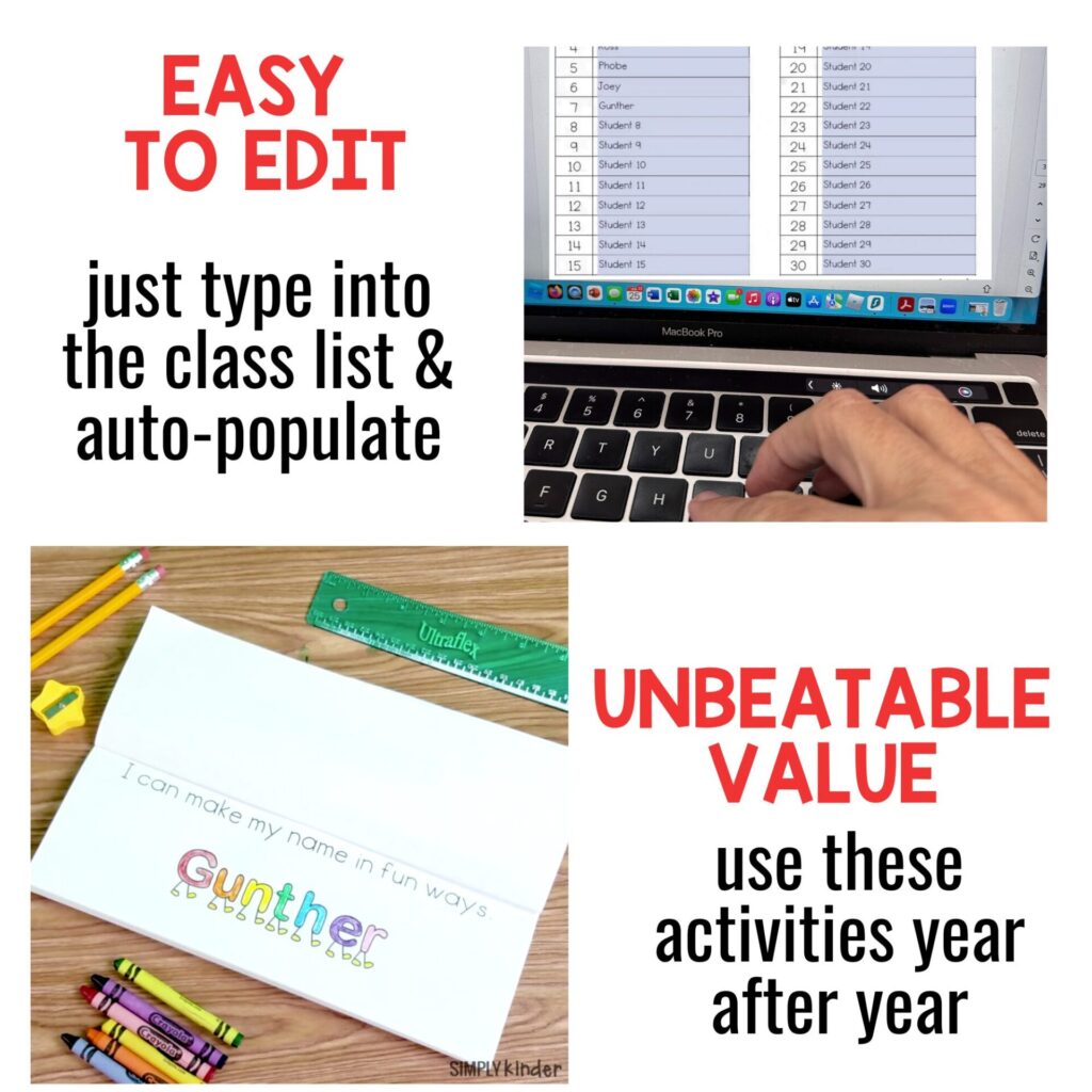 Name Tracing Editable Practice, Editable Name Writing Practice - Simply ...