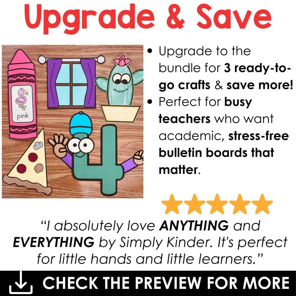 Back to School Math Shape Craft for Kindergarten & Preschool, 2D Shape ...