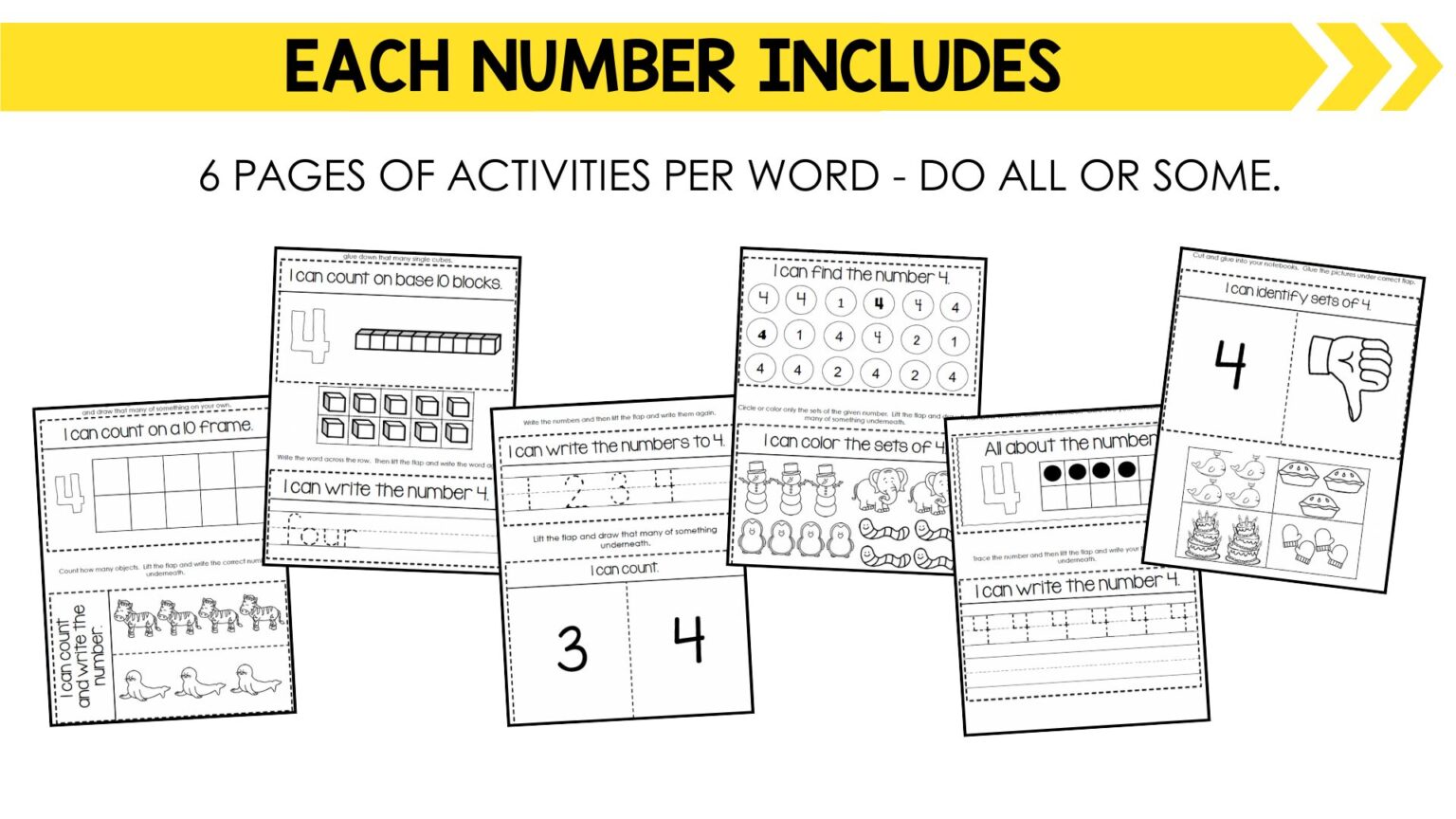 Easy Numbers Interactive Notebook - Simply Kinder