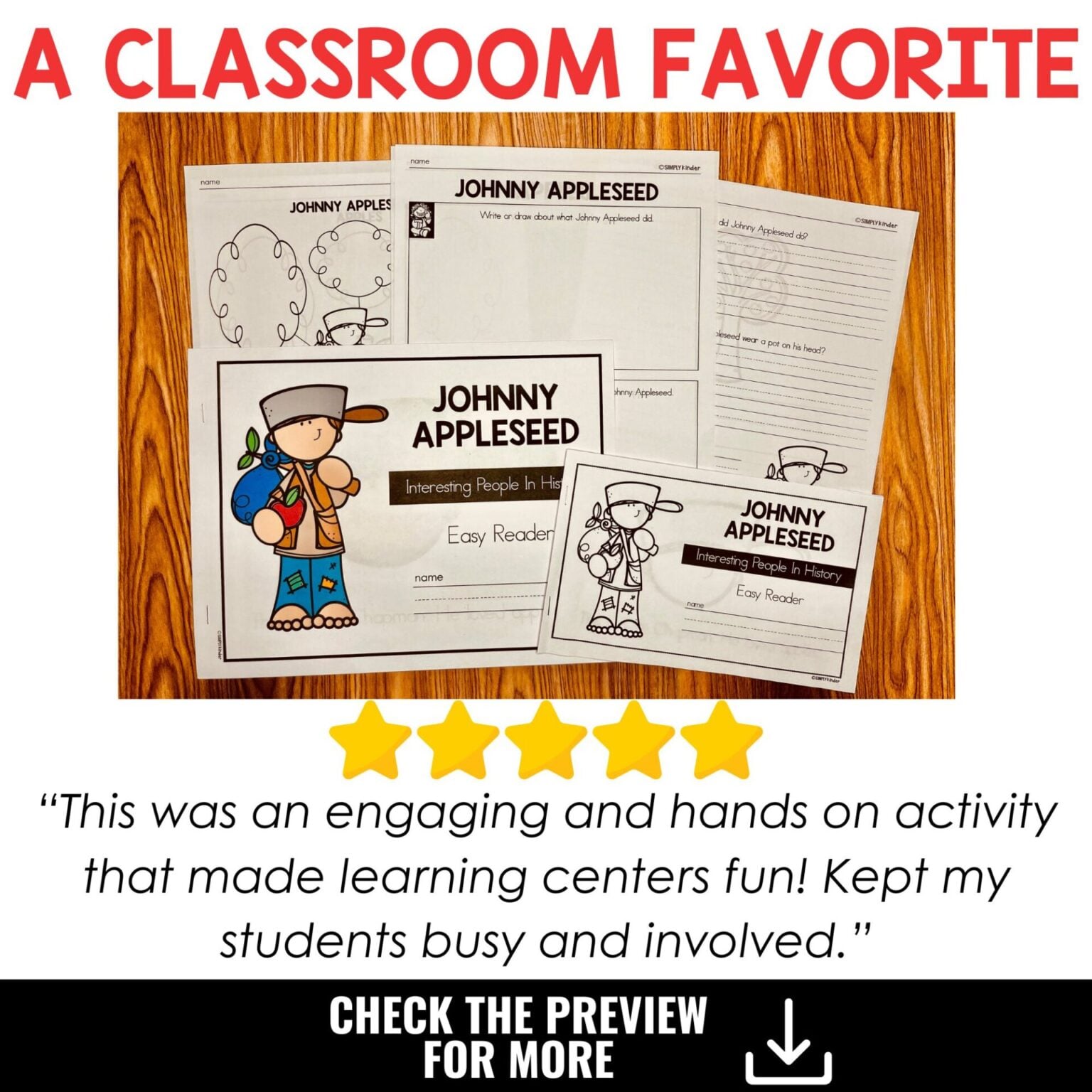 Johnny Appleseed & Apple Life Cycle Book & Activities, Apple Readers ...