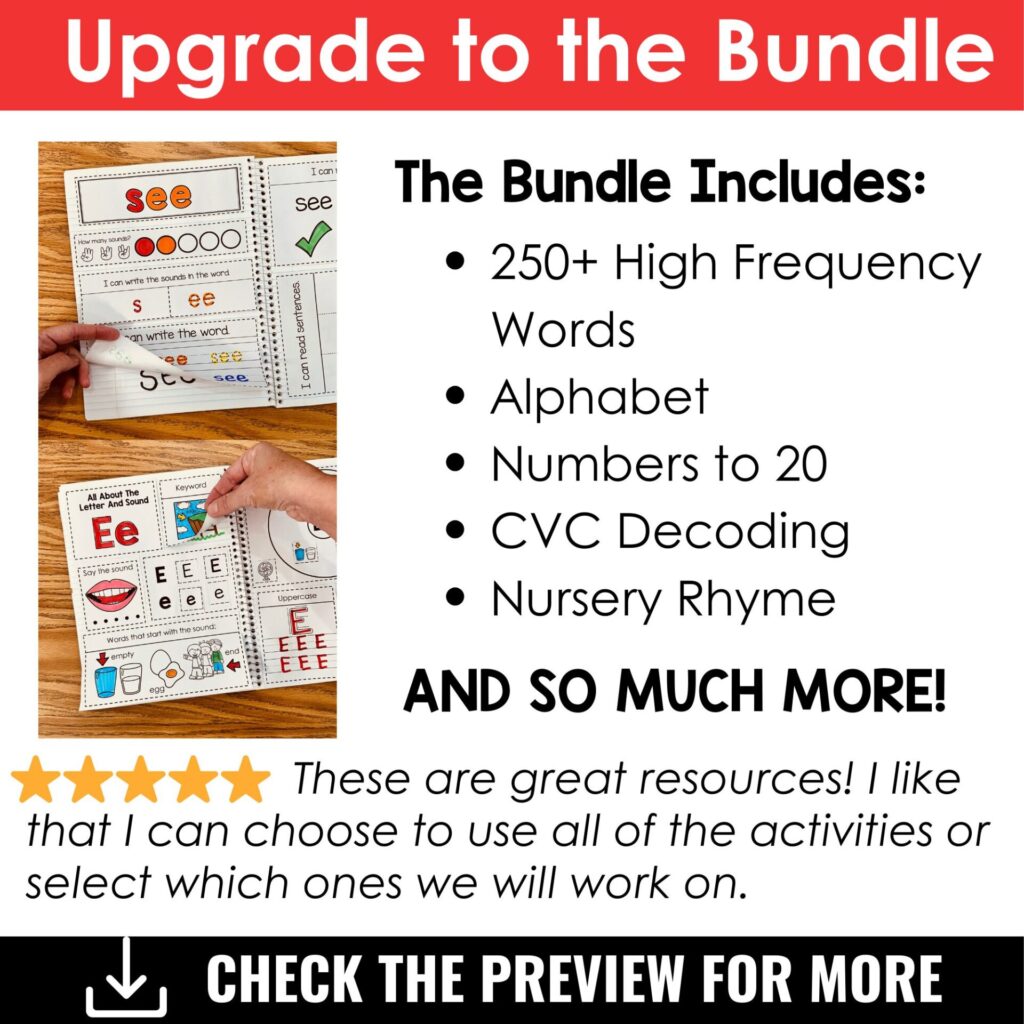 Alphabet Interactive Notebook Activities for Kindergarten & Preschool ...
