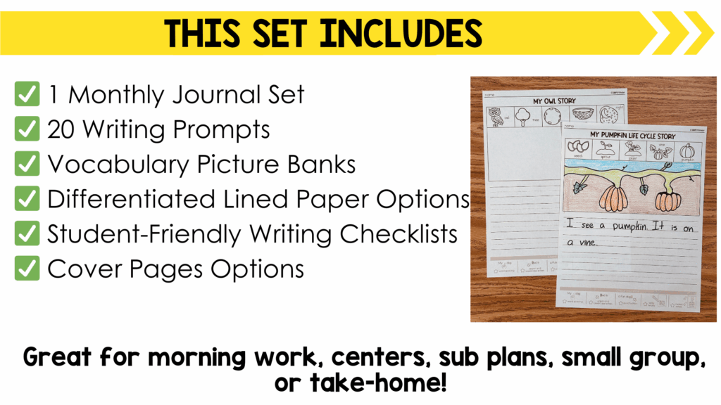 October Writing Prompts, Kindergarten, 1st & 2nd Grade, Vocabulary ...
