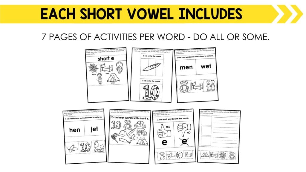 CVC Words Interactive Notebook - Simply Kinder
