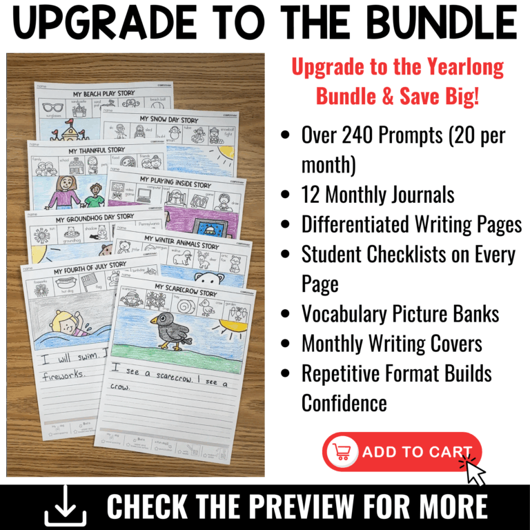 January Writing Prompts, Kindergarten, 1st & 2nd Grade, Vocabulary ...