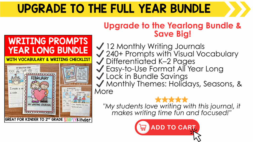 January Writing Prompts, Kindergarten, 1st & 2nd Grade, Vocabulary ...