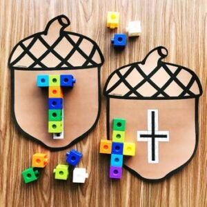 Acorn Snap Block Center - Alphabet - Simply Kinder