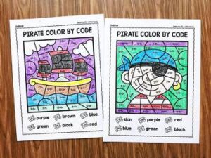 Addition Color By Code (Sums to 20) - Pirate Math - Simply Kinder