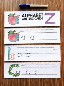 Alphabet Writing Poems Cards - Simply Kinder