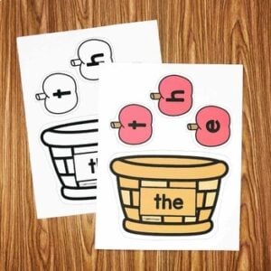 Apple Basket Sight Words - Kindergarten Center - Simply Kinder