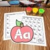 Apple Dough Mats - Kindergarten Center - Simply Centers - Simply Kinder