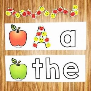 Apple Mini Eraser Activities - Letters and Words - Simply Kinder