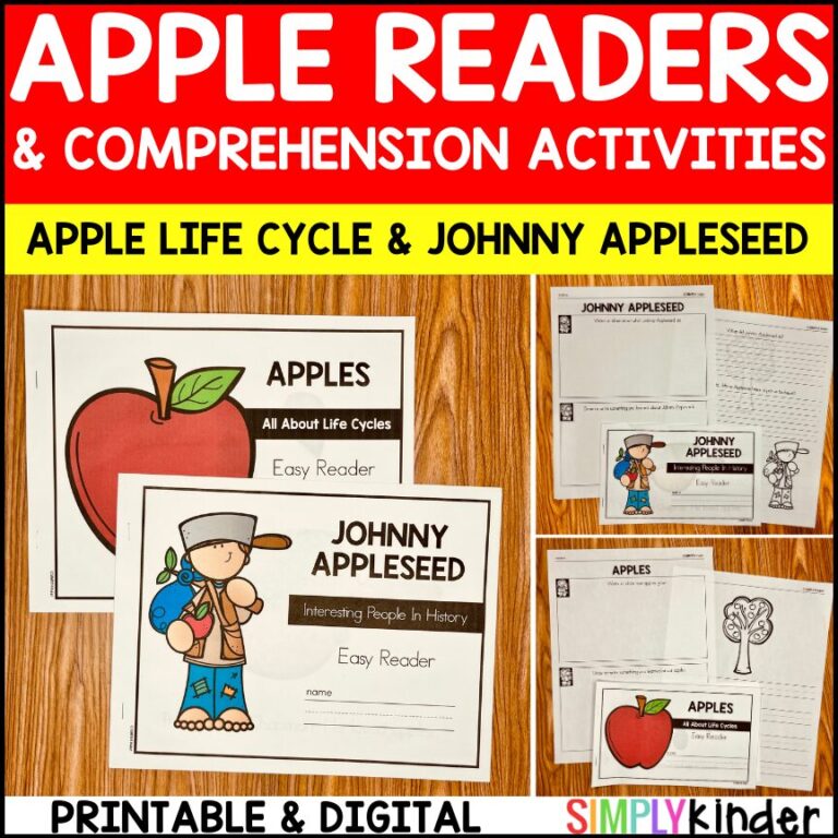 Johnny Appleseed & Apple Life Cycle Book & Activities, Apple Readers ...