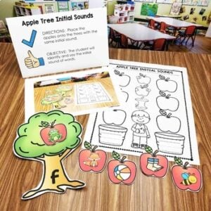 Apple Tree Initial Sound Center - Kindergarten Center - Simply Centers ...