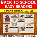 Back to School Readers with Activities for Kindergarten: First Day ...