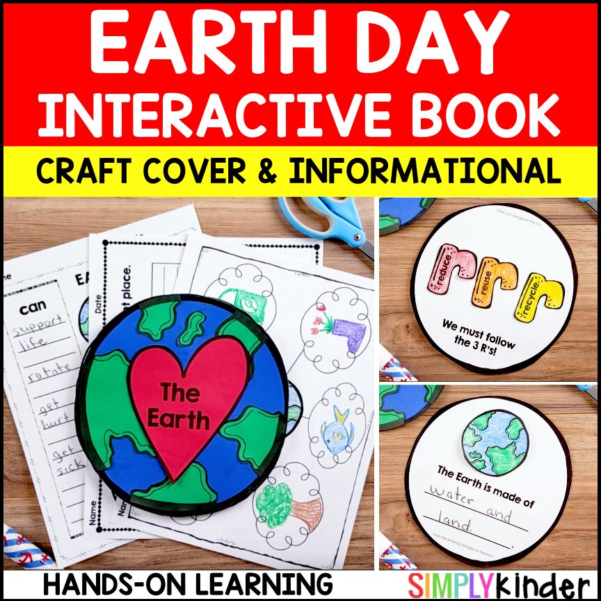 Earth Day Activities Kindergarten, Interactive Book, Earth Day Craft ...