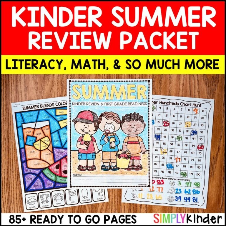 Summer Packet for Kindergarten - Summer Review Packet Kindergarten ...