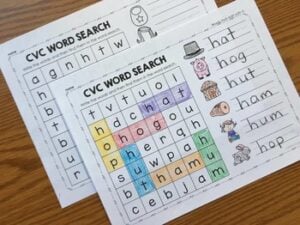 CVC Word Searches - Simply Kinder