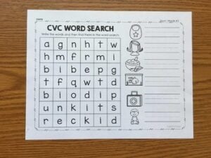 CVC Word Searches - Simply Kinder