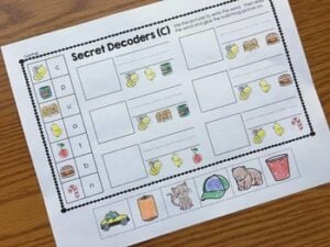 CVC Worksheets | Beginning Sound Secret Decoder - Simply Kinder