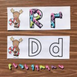 Candy Cane Reindeer Mini Eraser Letters and Words - Simply Kinder