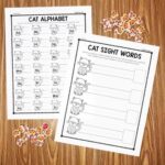 Cat Mini Eraser Activities - Letters and Words - Simply Kinder