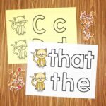 Cat Mini Eraser Activities - Letters and Words - Simply Kinder