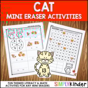 Cat Mini Eraser Activities - Simply Kinder