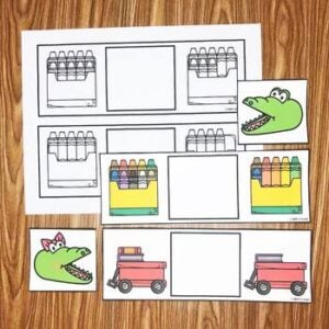 Comparing Alligators - Back to School Math Center - Simply Kinder