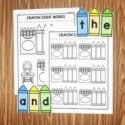 Crayon Sight Word Center - Kindergarten Center - Simply Centers ...