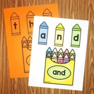 Crayon Sight Word Center - Kindergarten Center - Simply Centers ...