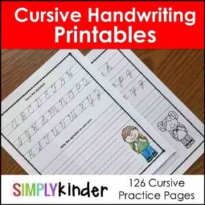 Cursive Handwriting - Simply Kinder