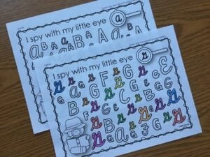 Cursive Writing I Spy - Simply Kinder