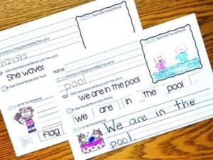 Cut and Glue Activities for Kindergarten ( Cut and Glue Sentences ...