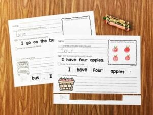 Cut and Glue Activities for Kindergarten ( Cut and Glue Sentences ...