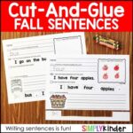 Cut and Glue Sentences - Fall - Simply Kinder