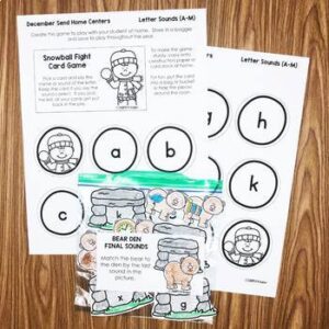 December Send Home Centers - Simply Kinder