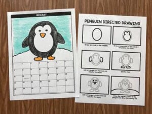 Editable Directed Drawing Calendar 2025 2026 - Simply Kinder